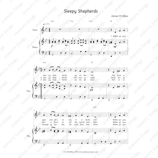 Sleepy Shepherds - Primary Songs