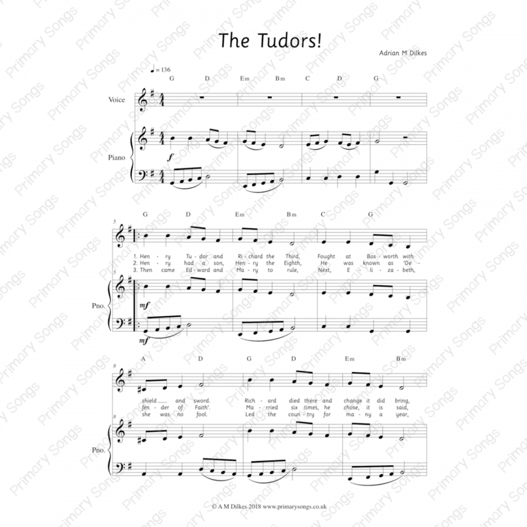 The Tudors! - Primary Songs