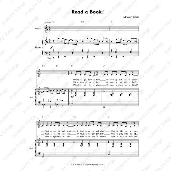Read a Book - Primary Songs