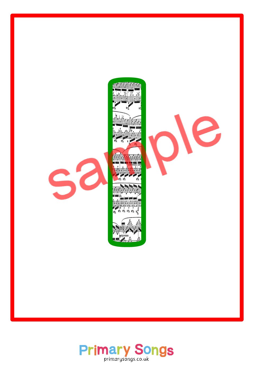 MUSIC Display Letters - Primary Songs